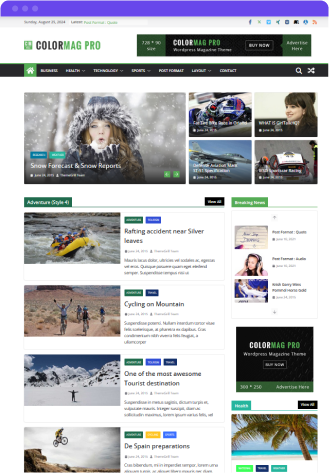ColorMag – #1 WordPress Theme for Magazines, Newspapers & Blogs