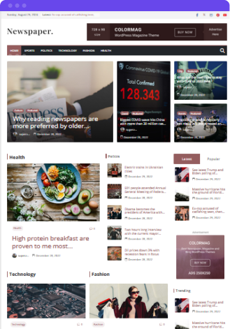 ColorMag – #1 WordPress Theme for Magazines, Newspapers & Blogs